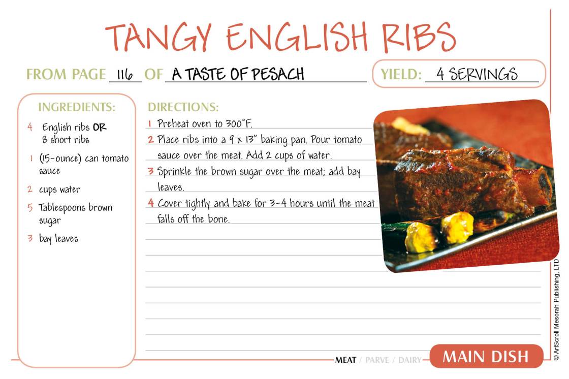 Free Passover Recipe Cards Download! – The Official ArtScroll Blog